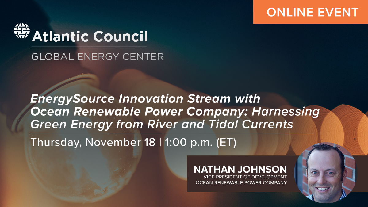 EnergySource Innovation Stream with Ocean Renewable Power Company ...