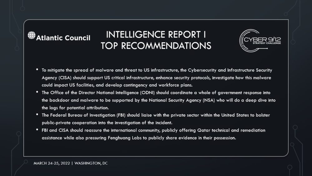 2022 Washington, DC Cyber 9/12 Strategy Challenge Playbook - Atlantic ...