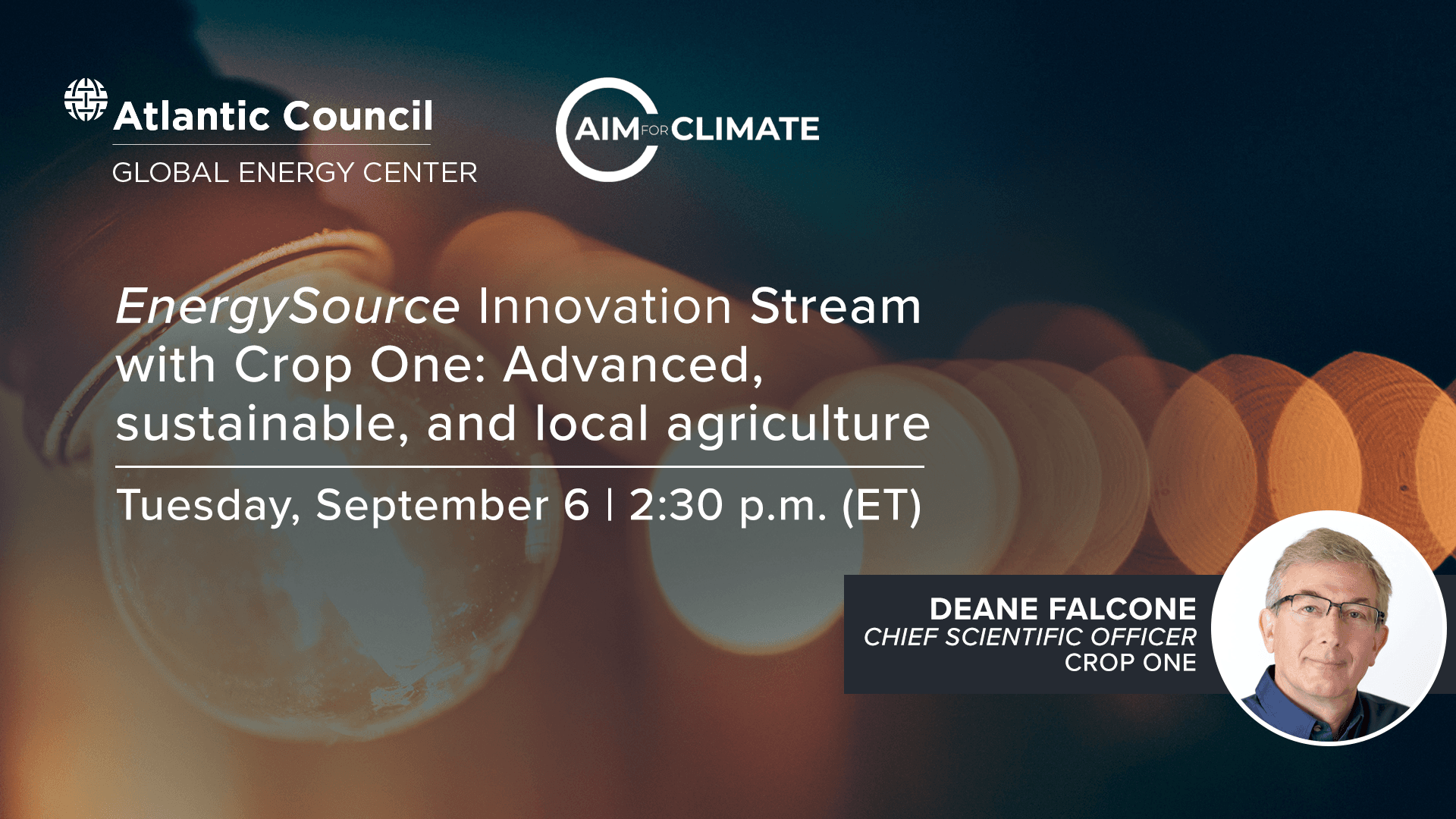 EnergySource Innovation Stream with Crop One: Advanced, sustainable ...