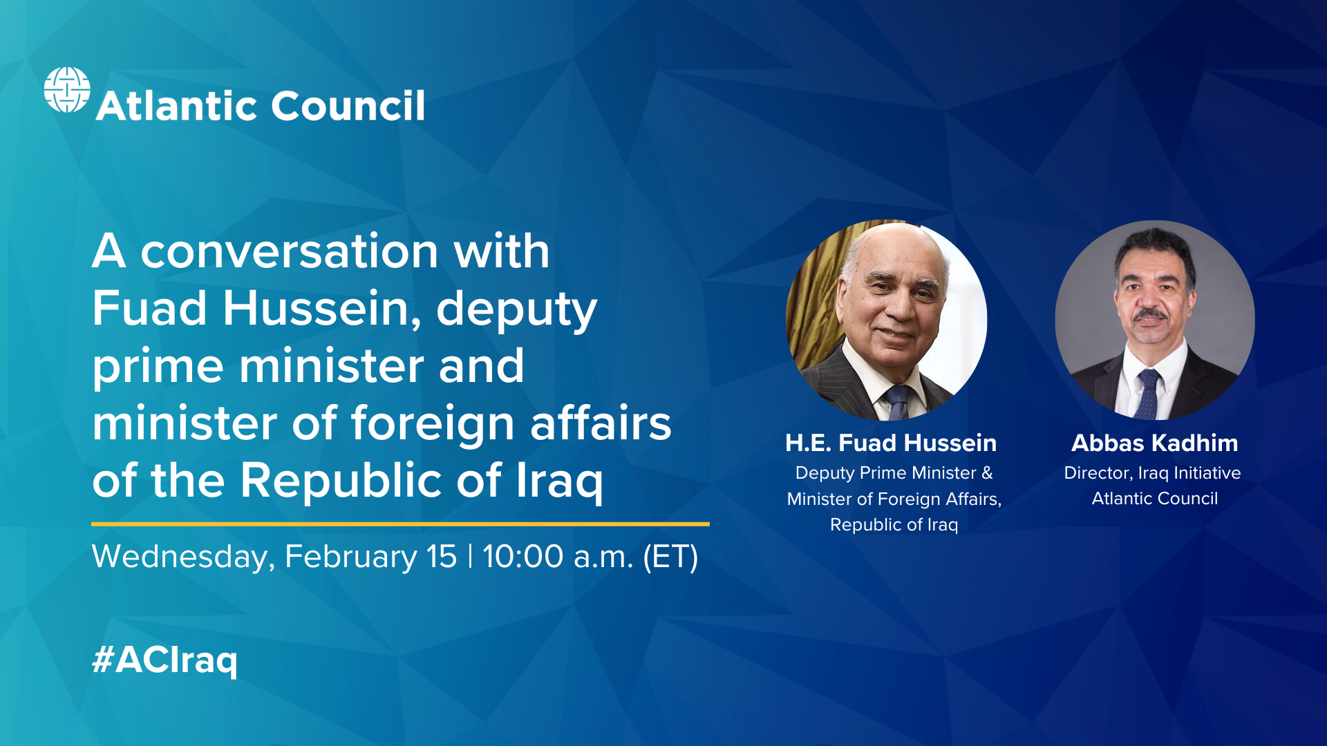 A conversation with Fuad Hussein, deputy prime minister and minister of ...