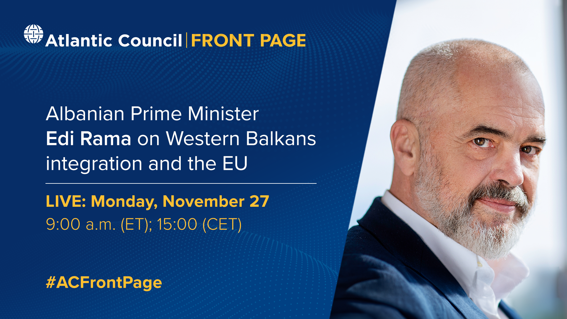 Albanian Prime Minister Edi Rama on Western Balkans integration and the ...