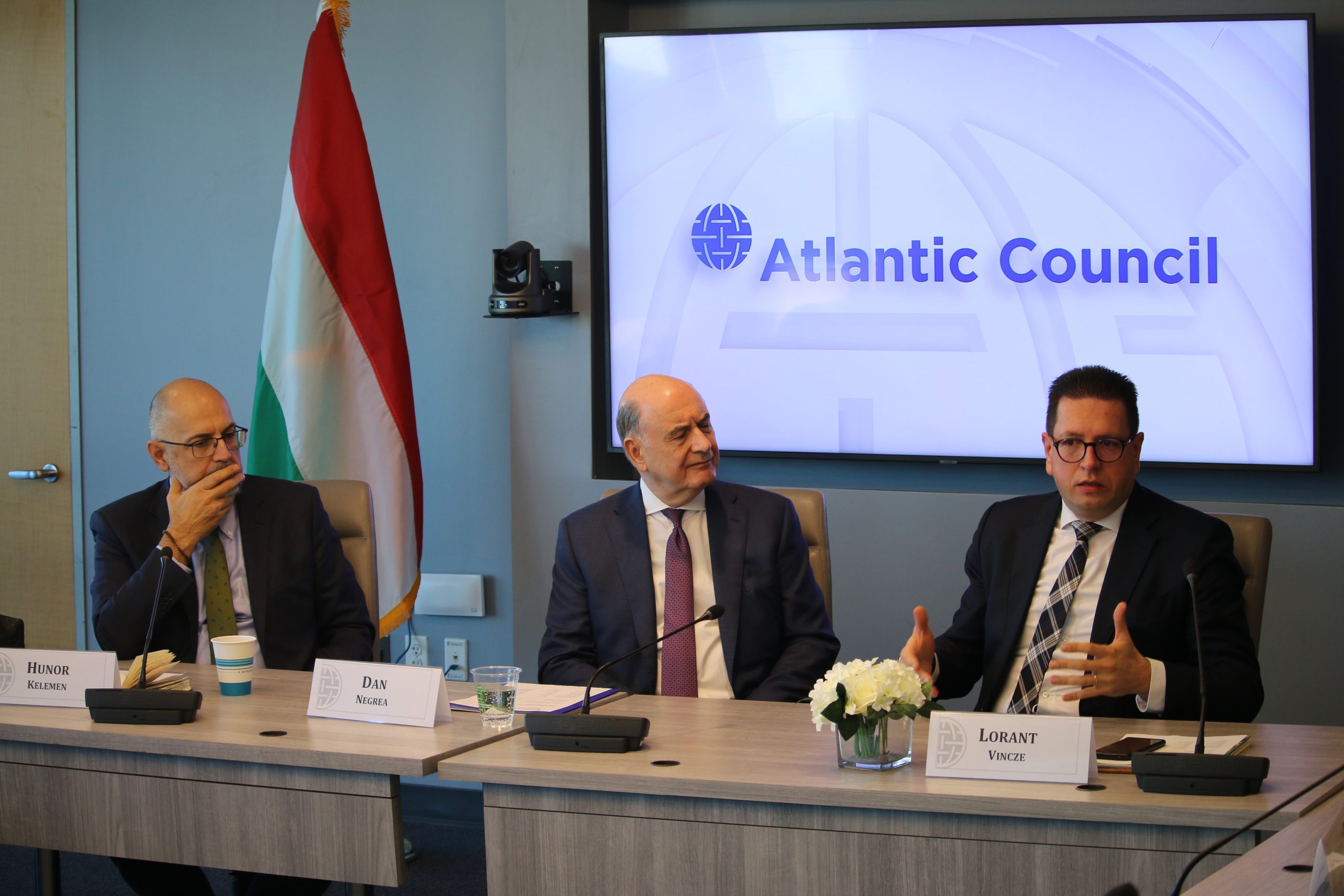Hunor Kelemen and Loránt Vincze present at roundtable - Atlantic Council