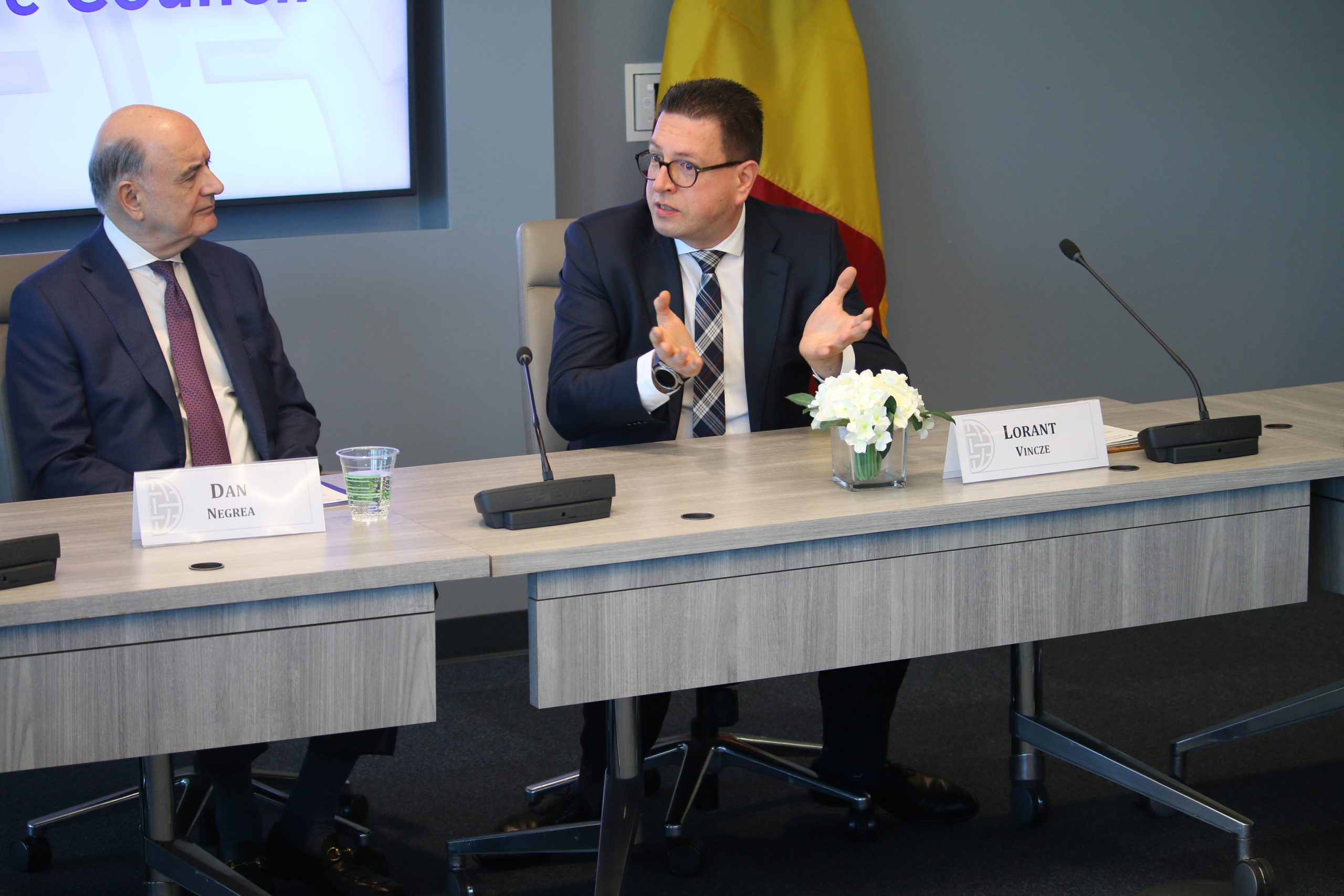 Hunor Kelemen and Loránt Vincze present at roundtable - Atlantic Council